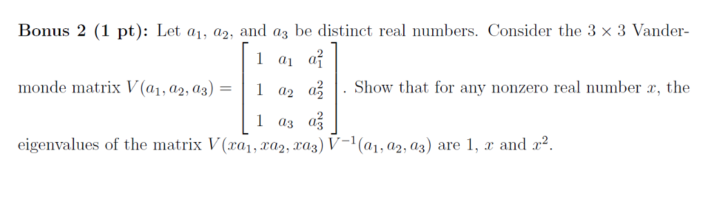 Solved Let a_1, a_2, and a_3 be distinct real numbers. | Chegg.com