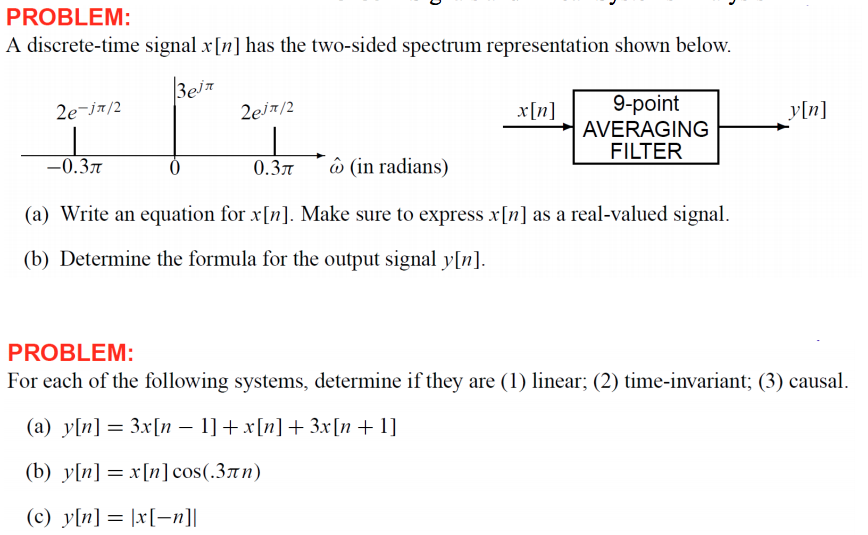 Solved PROBLEM: A discrete-time signal r[n] has the | Chegg.com