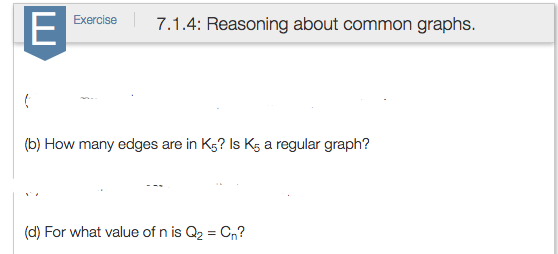 Solved Exercise 7.1.3: Reasoning about regular graphs. (a) | Chegg.com