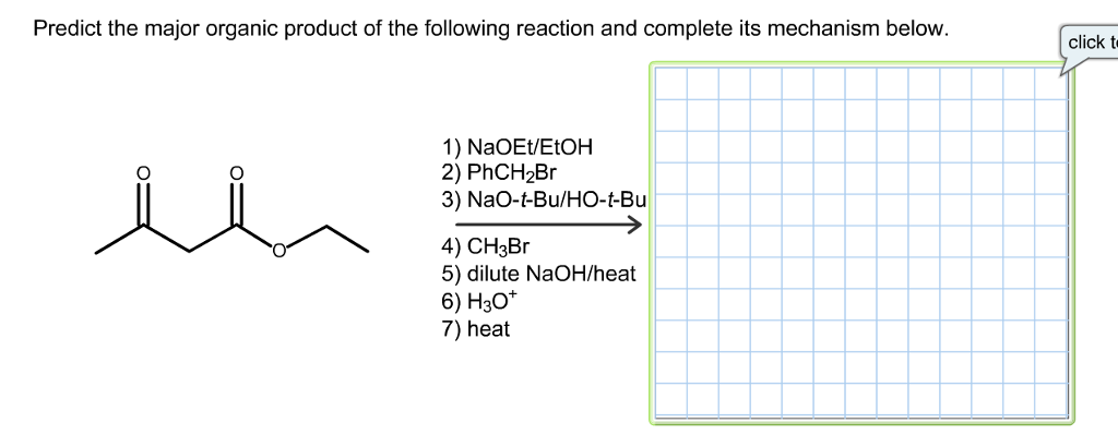 Solved Predict the major organic product of the following | Chegg.com