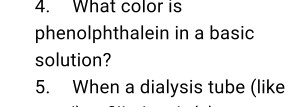 Solved What color is phenolphthalein in a basic solution? | Chegg.com