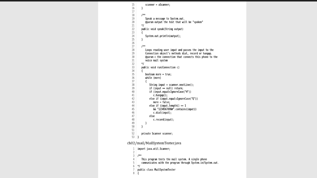 ch02/mail/Message.java 2 A message left by the caller | Chegg.com