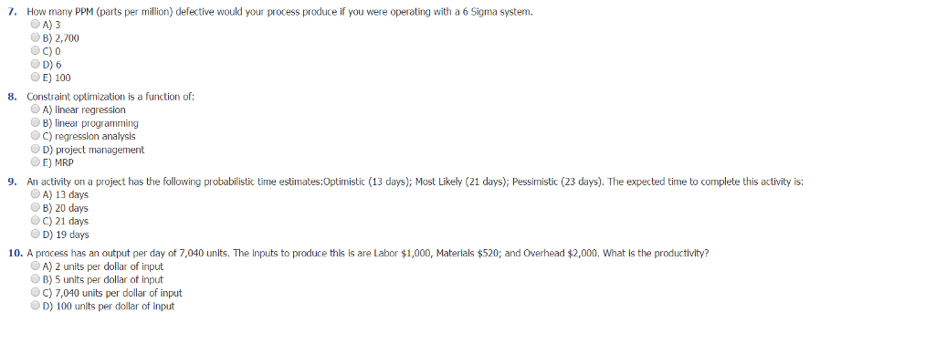Solved How many PPM (parts per million) defective would your | Chegg.com