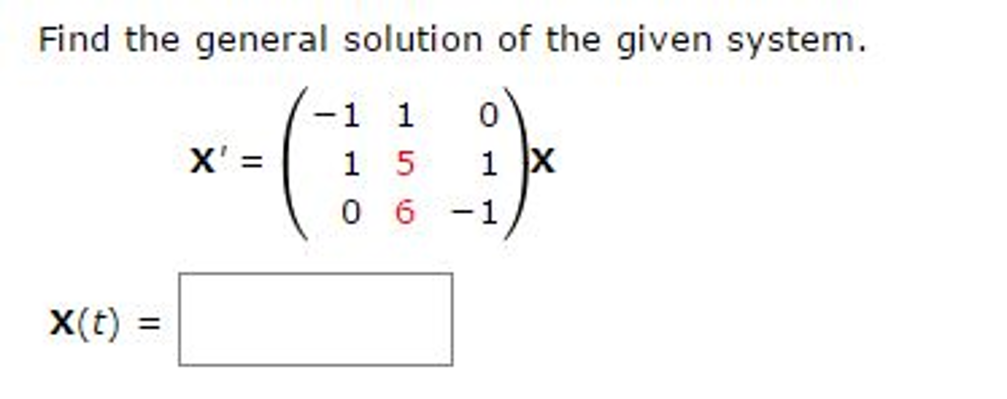 Solved Find the general solution of the given system. x' = | Chegg.com