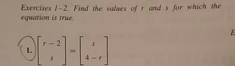 Solved Find the values of r and s for which the equation is | Chegg.com