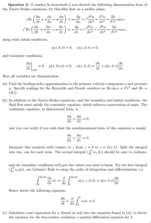 Question 2: (5 marks) In homework 3 you derived the | Chegg.com