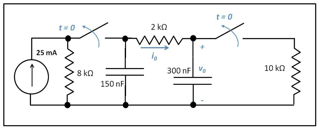 Solved Problem #1 Both switches in the circuit shown below | Chegg.com
