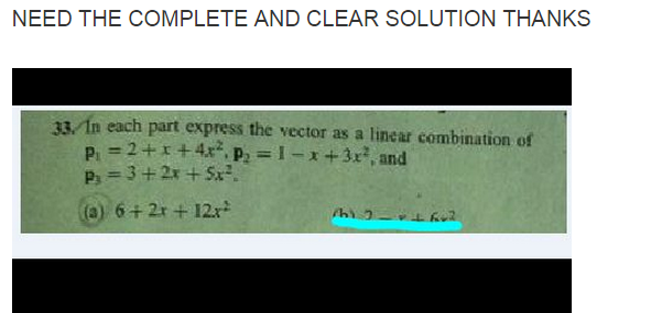 Solved NEED THE COMPLETE AND CLEAR SOLUTION THANKS 33 in | Chegg.com