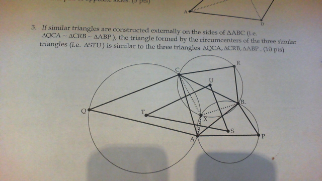 Solved If similar triangles are constructed externally on | Chegg.com