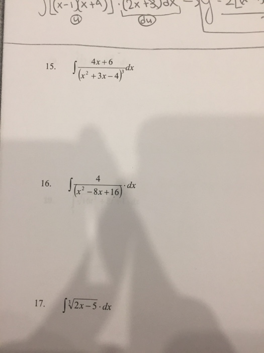 Solved Numbers 15. & 16. & 17. Power rule of integration- | Chegg.com