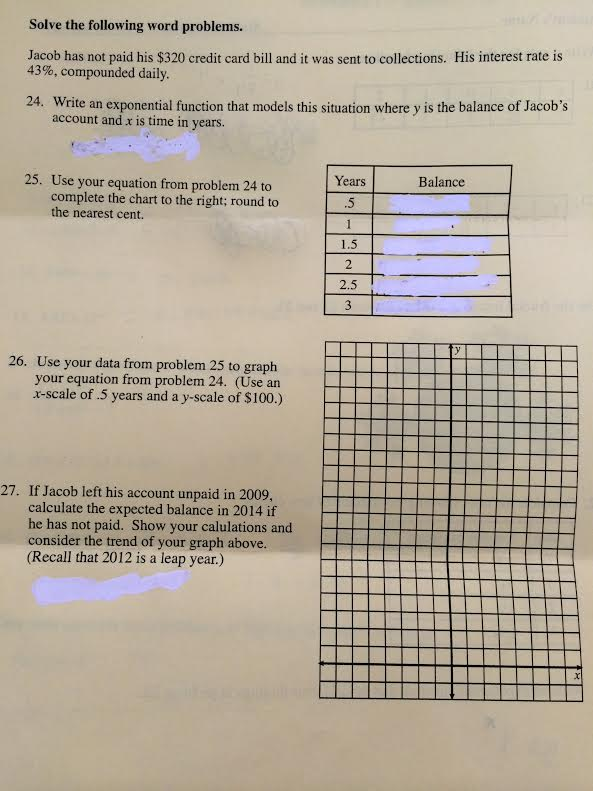 Solved Solve the following word problems. Jacob has not paid | Chegg.com
