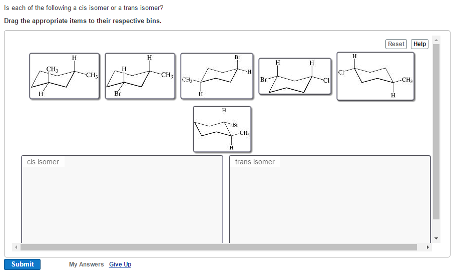 Solved Is each of the following a cis isomer or a trans | Chegg.com