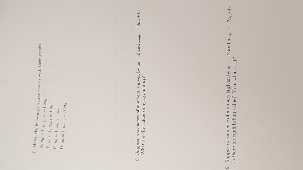 Match the following discrete models with their | Chegg.com