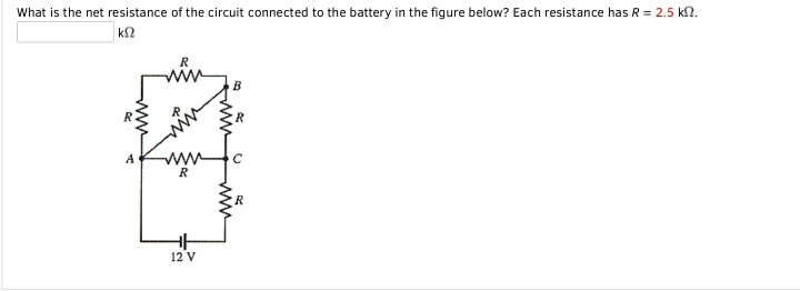 Solved What is the net resistance of the circuit connected | Chegg.com