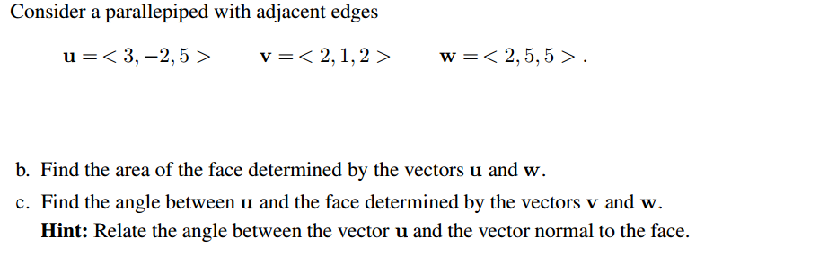 Solved Consider a parallelized with adjacent edges u