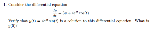 Solved Consider the differential equation dy/dx = 3y + | Chegg.com