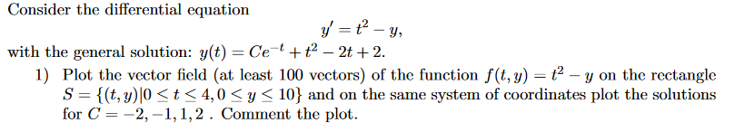 Solved Consider the differential equation 2 y, with the | Chegg.com