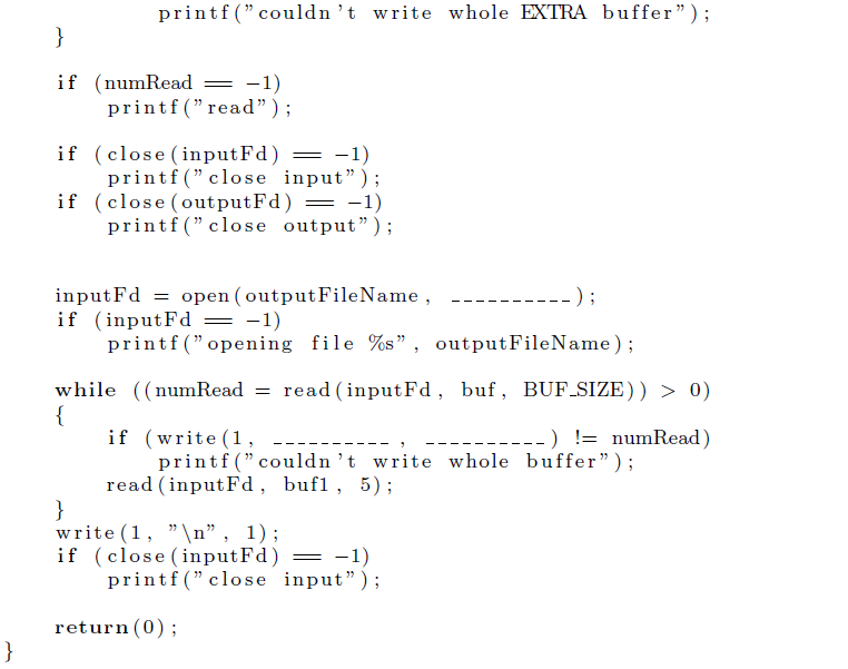 LINUX ONLY Fill in the blanks. Compile the | Chegg.com LINUX ONLY Fill in the blanks. Compile the | Chegg.com
