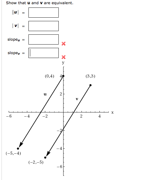 Solved Show that u and v are equivalent. | Chegg.com