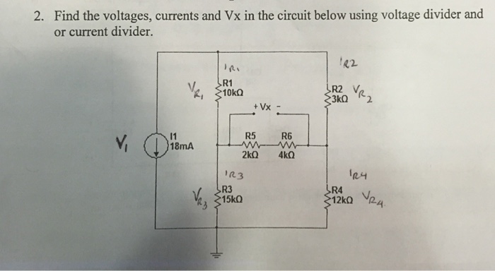 Solved Find the voltages, currents and Vx in the circuit | Chegg.com