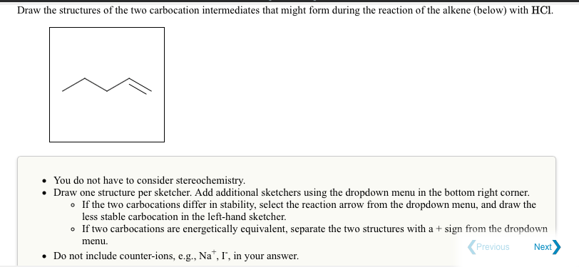 Solved Draw the structures of the two carbocation | Chegg.com