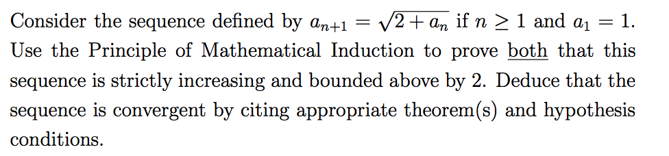 Solved Consider the sequence defined by a_n + 1 = Squareroot | Chegg.com