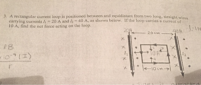 Solved A rectangular current loop is positioned between and | Chegg.com