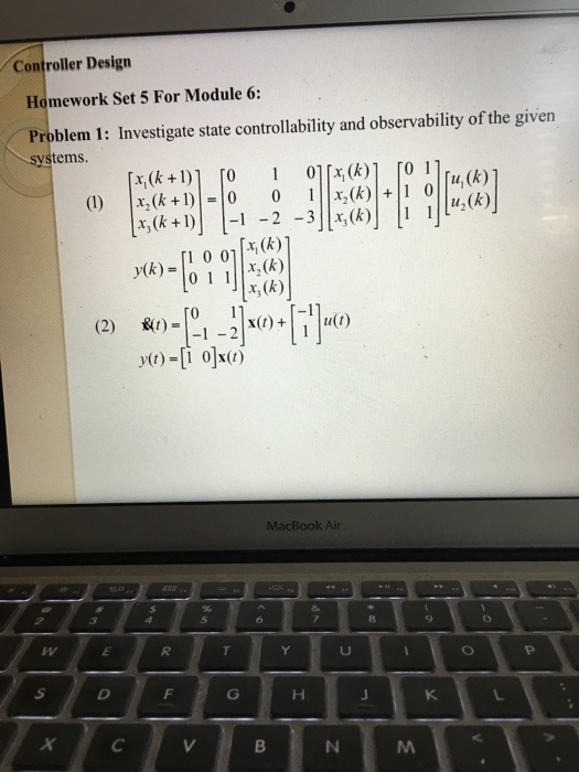 Solved Investigate state controllability and observability | Chegg.com