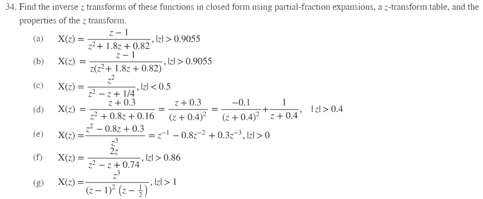 Solved 34 Find The Inverseこtransforms Of These Functions In