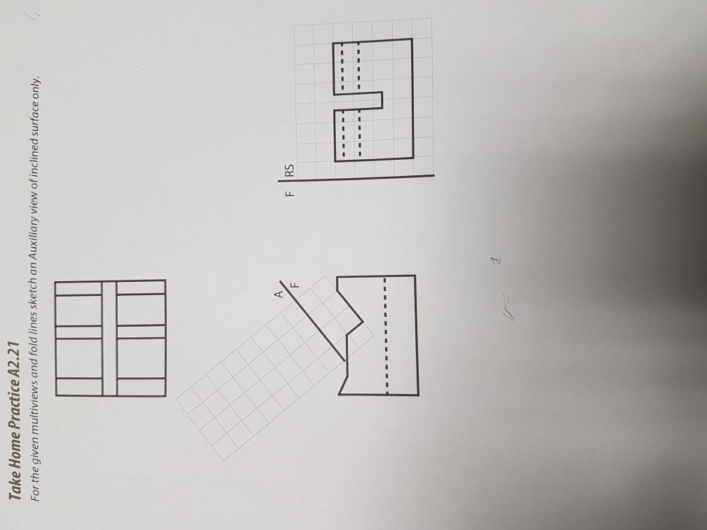 Solved Take Home Practice A2.22 For the given multiviews and | Chegg.com