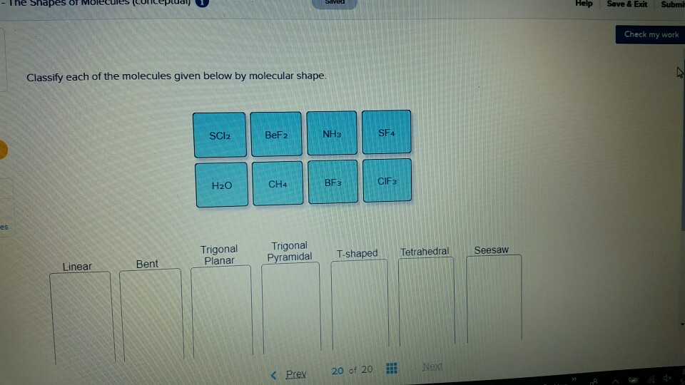 Solved Help Save & Exit Subm Check my work Classify each of | Chegg.com