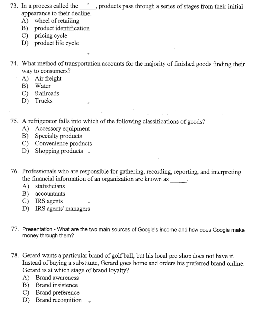 Solved 73. In a process called the products pass through a | Chegg.com