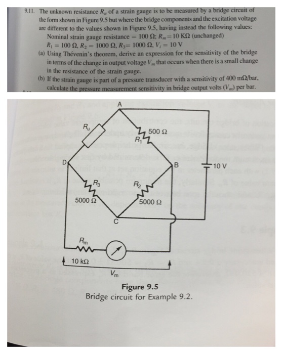 Solved The unknown resistance R_u of a strain guage is to be | Chegg.com