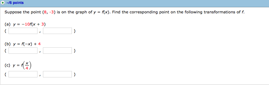 Solved Suppose the point (8, -3) is on the graph of y = f | Chegg.com