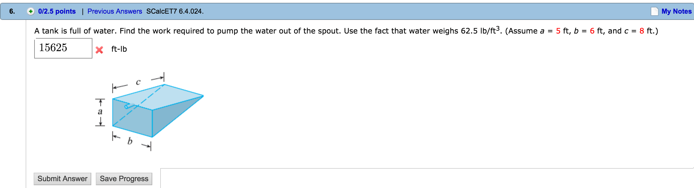 Solved A tank is full of water. Find the work required to | Chegg.com