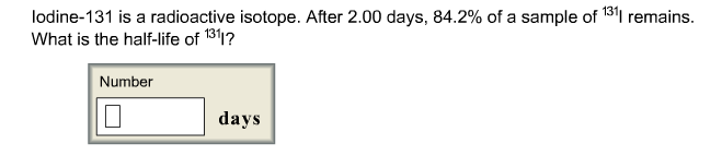 Solved Iodine-131 is a radioactive isotope. After 2.00 days, | Chegg.com