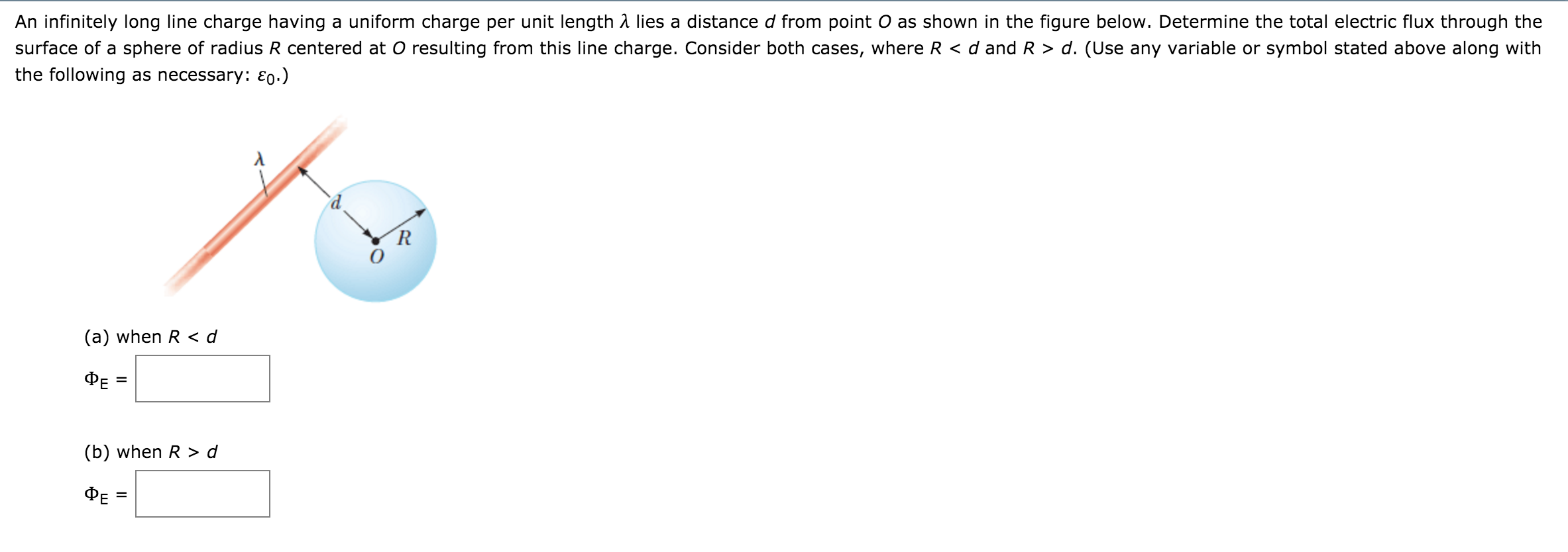 Solved An infinitely long line charge having a uniform | Chegg.com