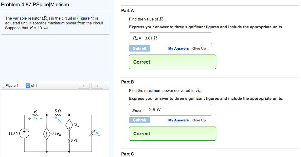 Solved Problem 4.87 PSpicelMultisim The variable resistor | Chegg.com