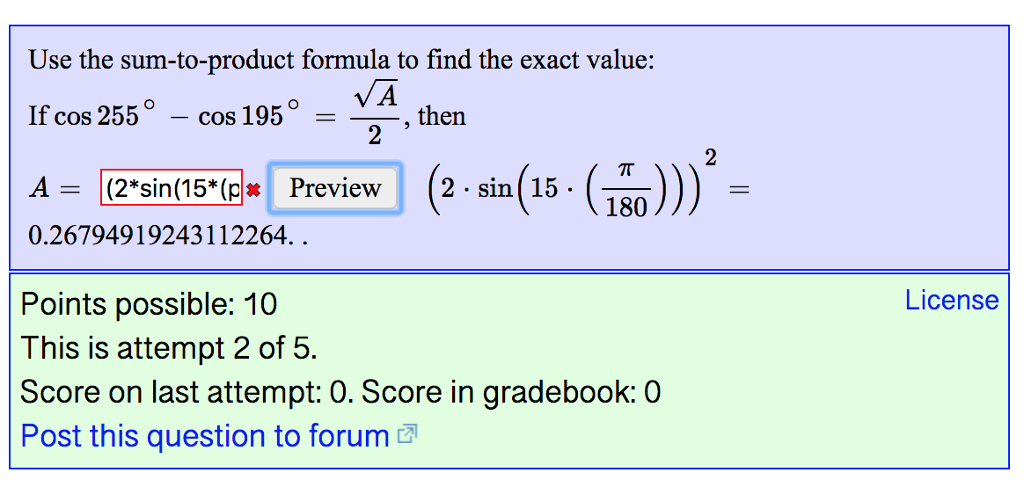 Solved Use the sum-to-product formula to find the exact | Chegg.com