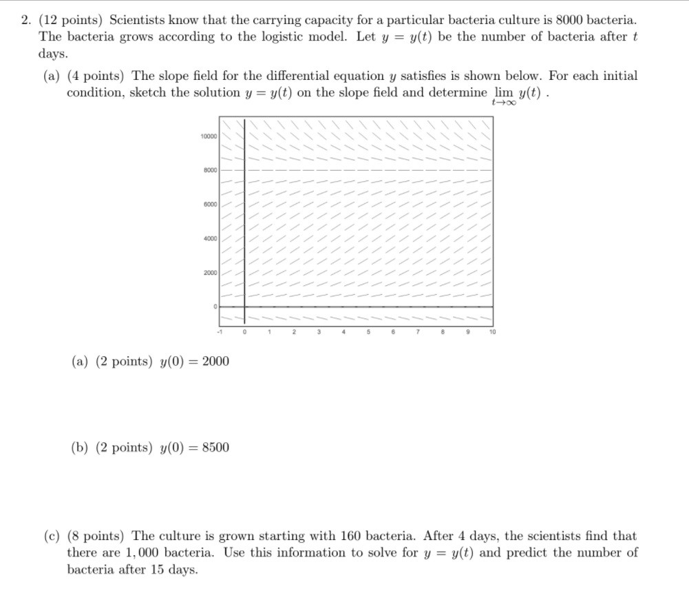 2. (12 points) Scientists know that the carrying | Chegg.com