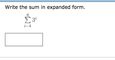 Solved Write the sum in expanded form. | Chegg.com