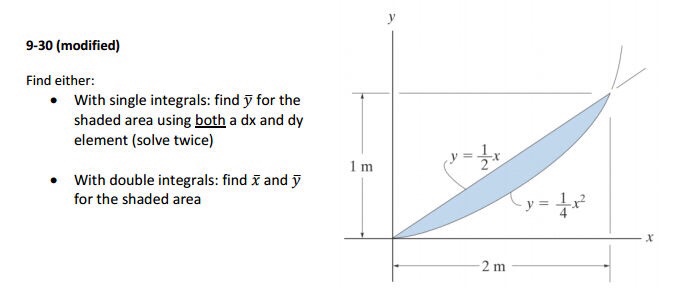 Solved 9-30 (modified) Find either: With single integrals: | Chegg.com