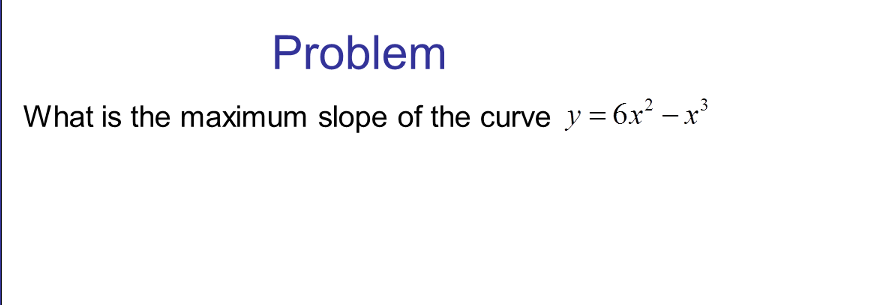 Solved Problem What is the maximum slope of the curve y = | Chegg.com