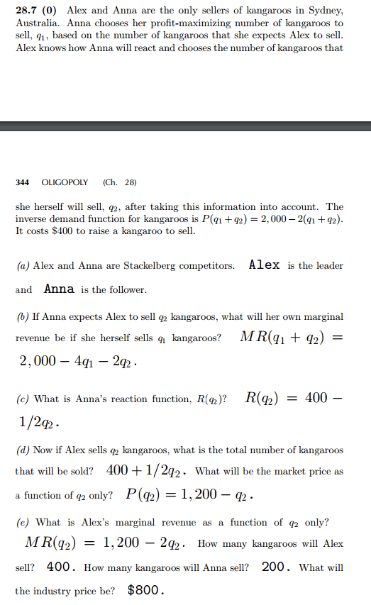Solved I don't understand in part d and e. Please explain | Chegg.com