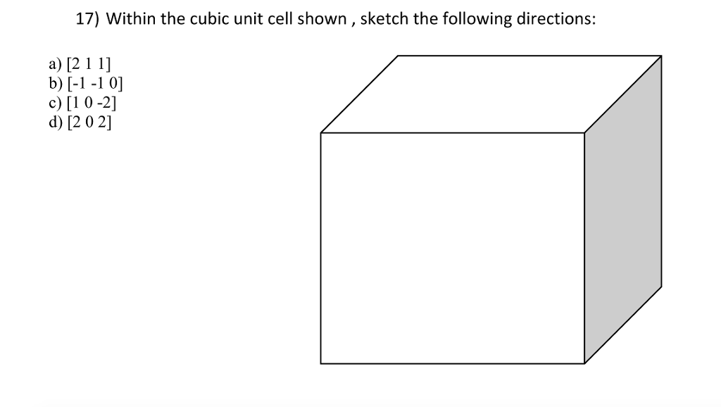 Solved Within the cubic unit cell shown, sketch the | Chegg.com