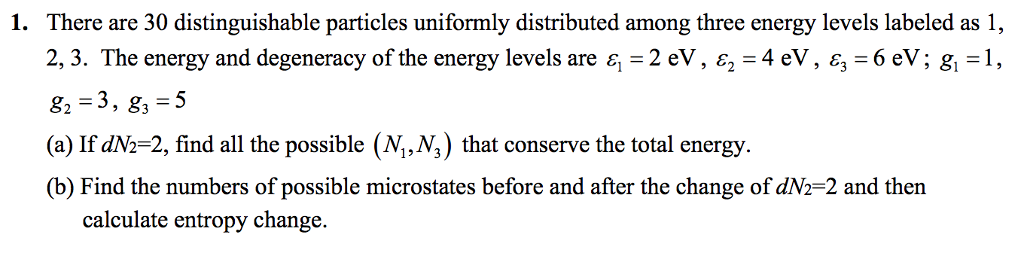 There are 30 distinguishable particles uniformly | Chegg.com