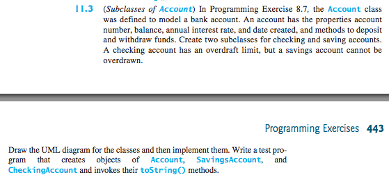 Solved (The Account class) Design a class named Account that | Chegg.com