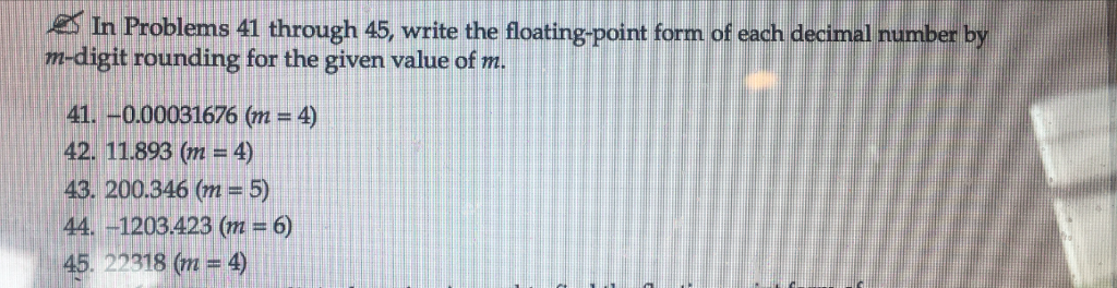 Solved Write the floating-point form of each decimal number | Chegg.com