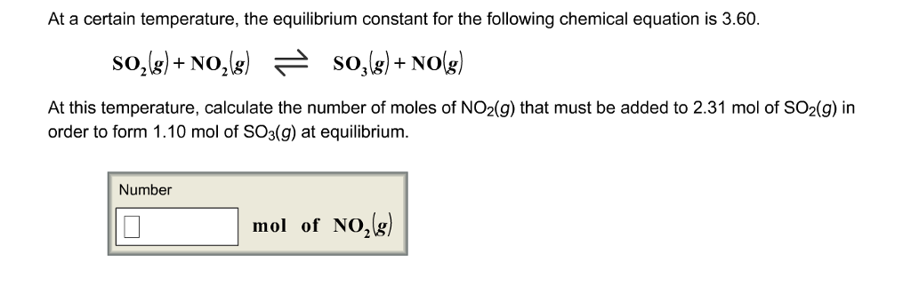 Solved At a certain temperature, the equilibrium constant | Chegg.com