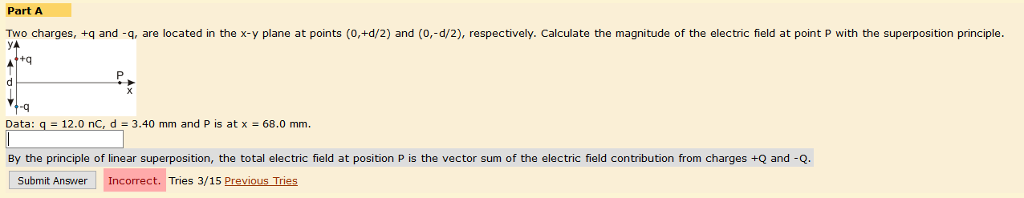 Solved Two charges, +q and -q are located in the x-y plane | Chegg.com